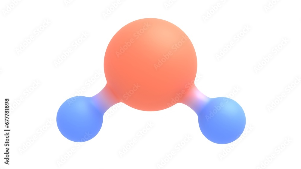 h2o molecular structure model 3d representation, also called water ...