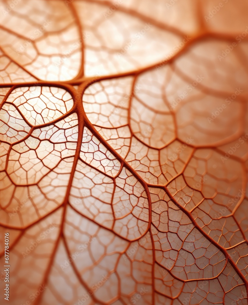Detalle de una hoja de arbol con todas sus nervaduras Stock Photo ...