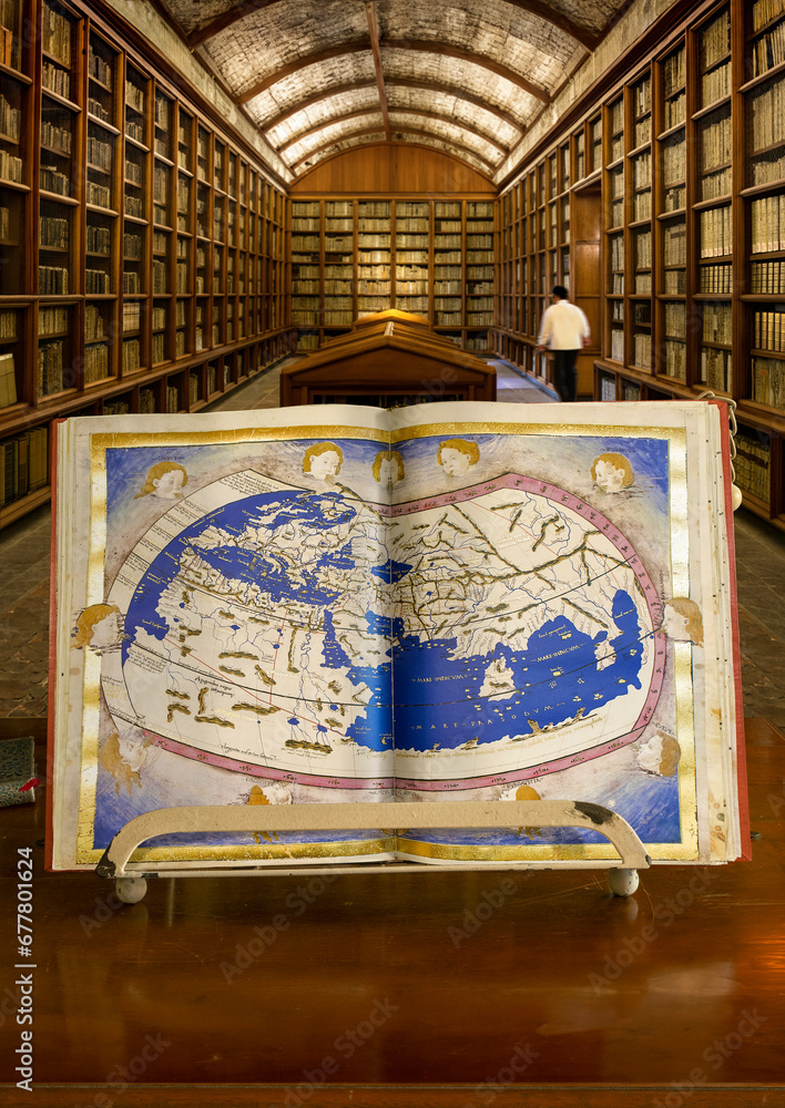 Ptolemy's world map, made by Nicolaus Germanus ca. 1470, shows the ...