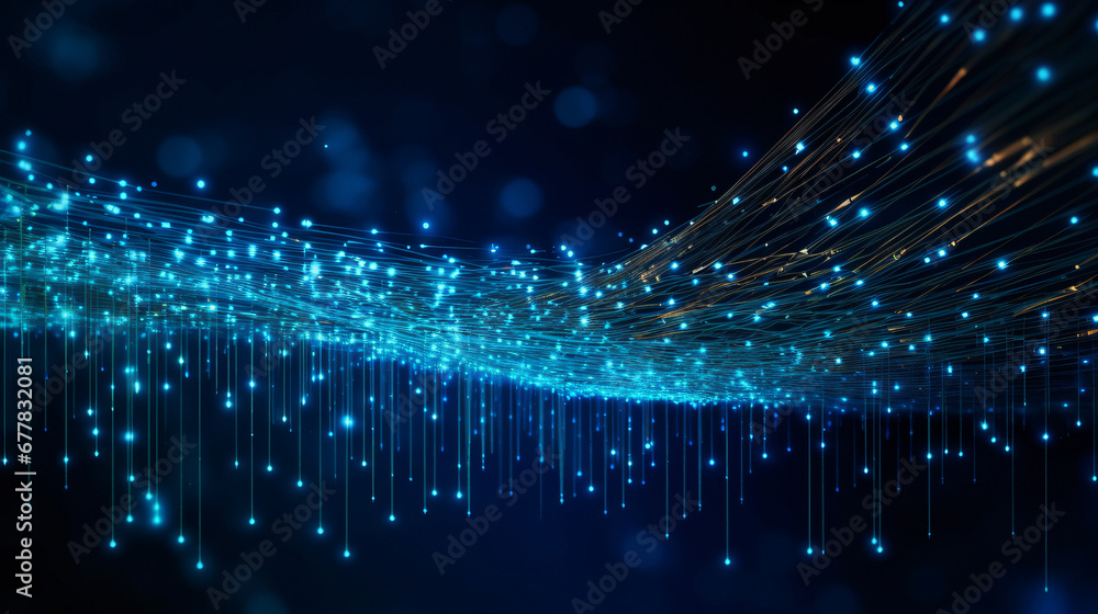 Futuristic big data, AI, cyber universe concept art background. Data ...