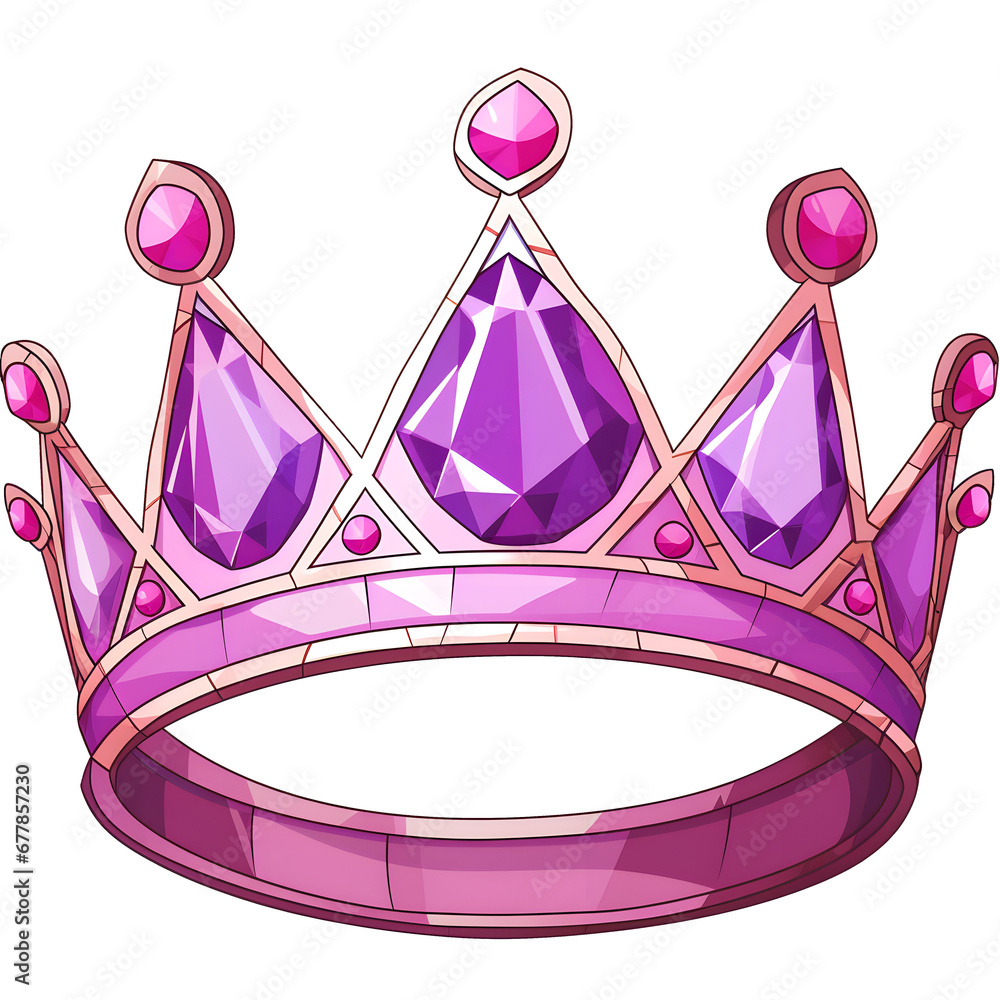cartoon clipart of Amethyst Tiara, jewellery clipart, accessoires ...