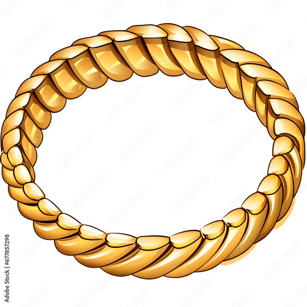 cartoon clipart of Gold Bracelet, jewellery clipart, accessoires ...