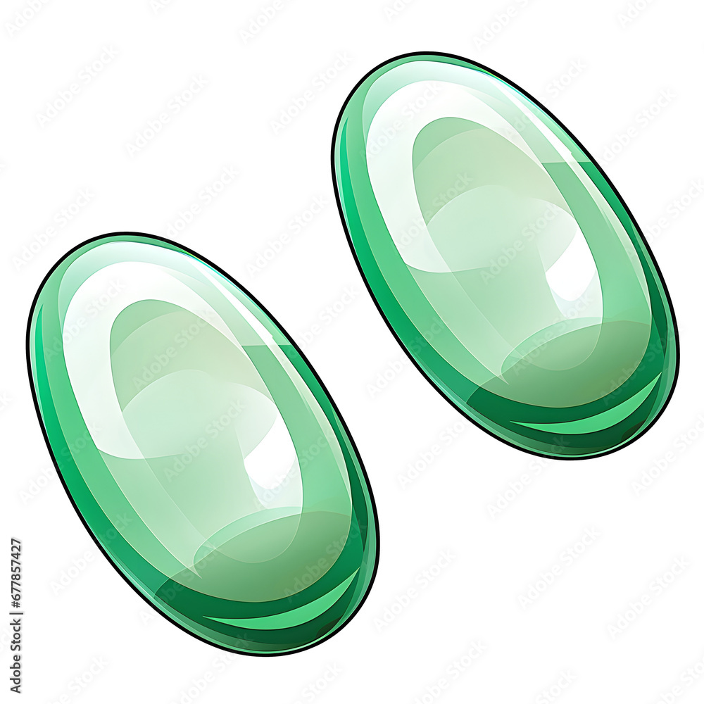 cartoon clipart of Jade Stud Earrings, jewellery clipart, accessoires ...