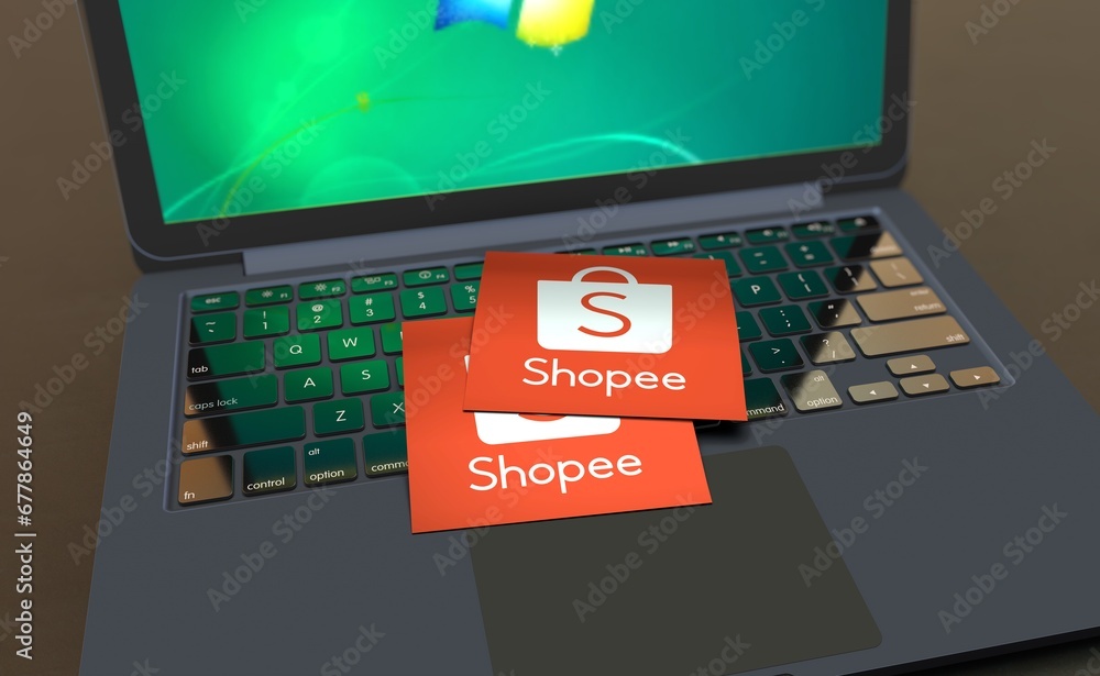 Shopee, E-Commerce Visual Design, Social Media Images. Stock Photo ...