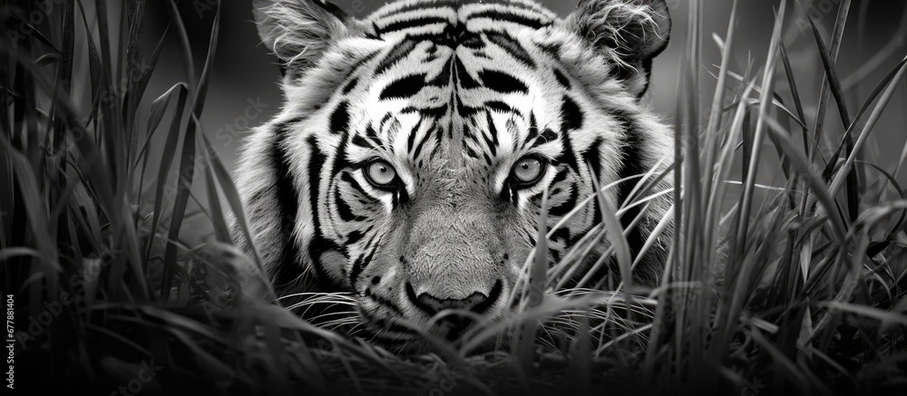 The beauty of nature can be seen in the intricate pattern of a tigers ...