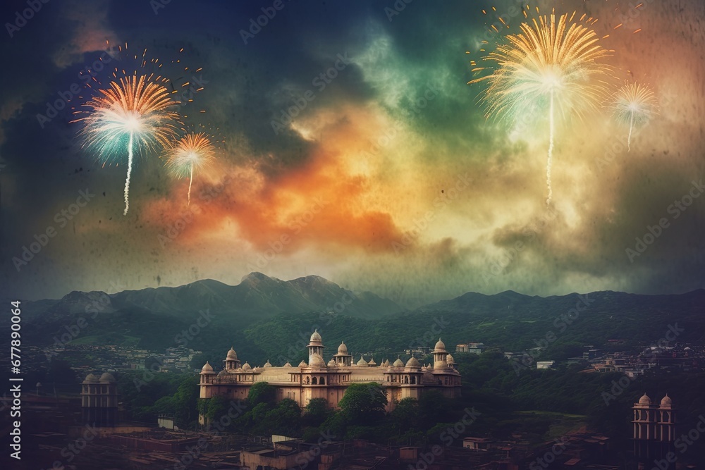 India Independence Day. Website banner and greeting card design ...