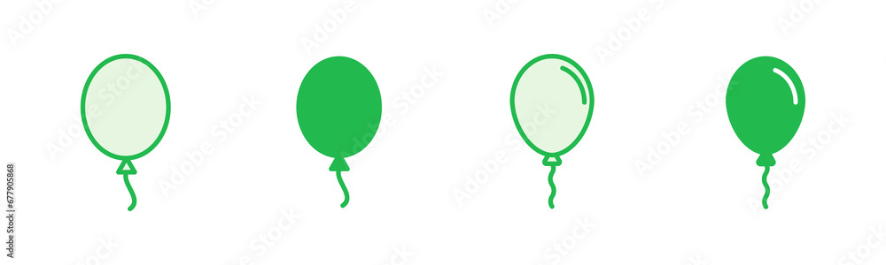 Balloon icon set. party balloon icon decoration birthday vector ...