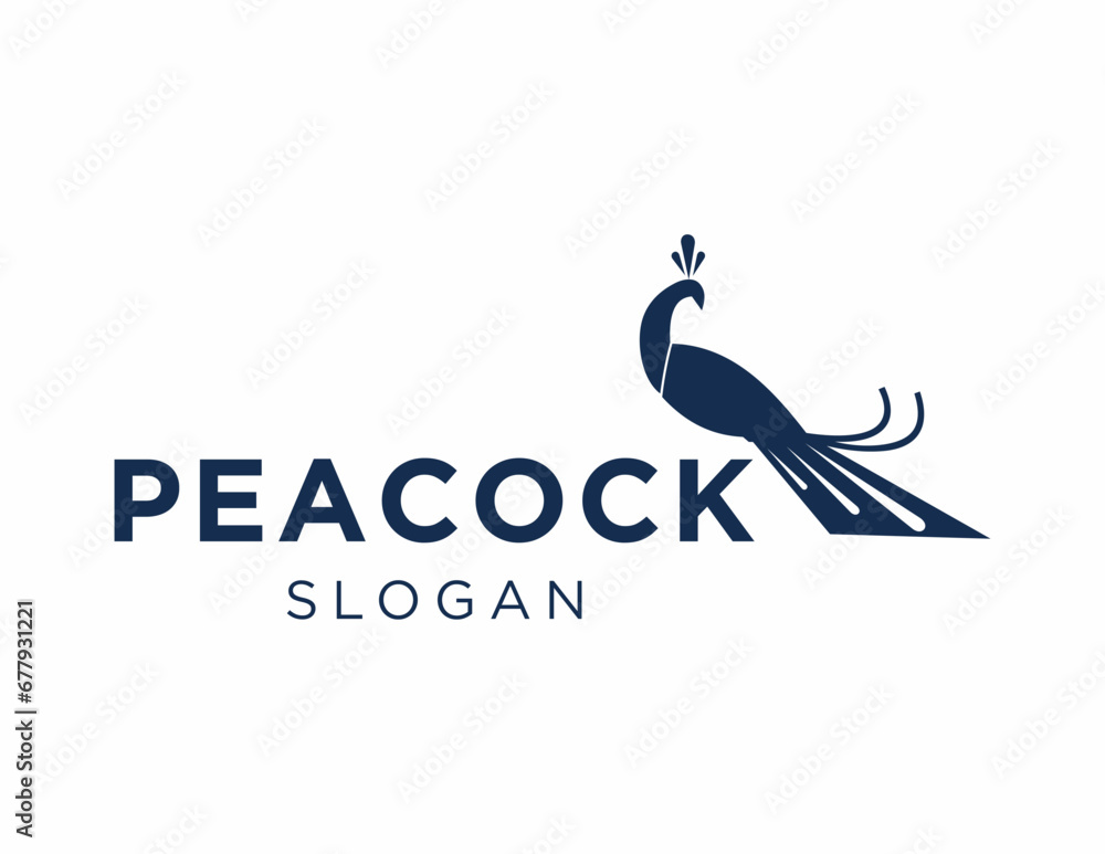 Logo about Peacock created using the CorelDraw application. on a white ...