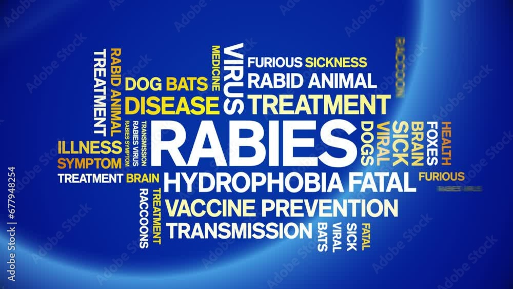 Rabies animated tag word cloud;text design animation kinetic typography ...