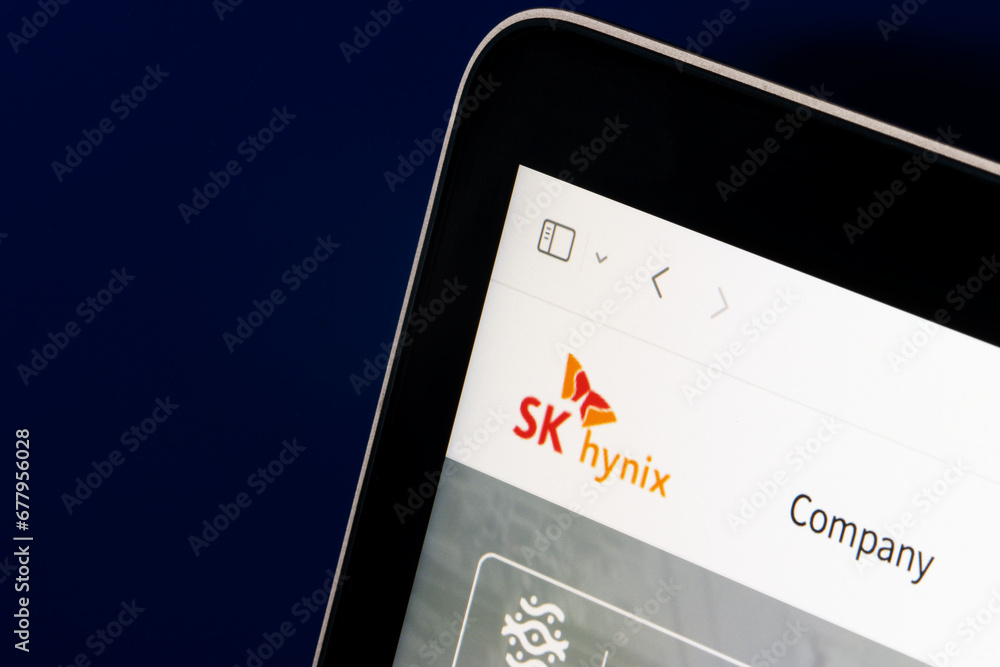 Portland, OR, USA - Oct 26, 2023: Website homepage of SK Hynix, a South ...