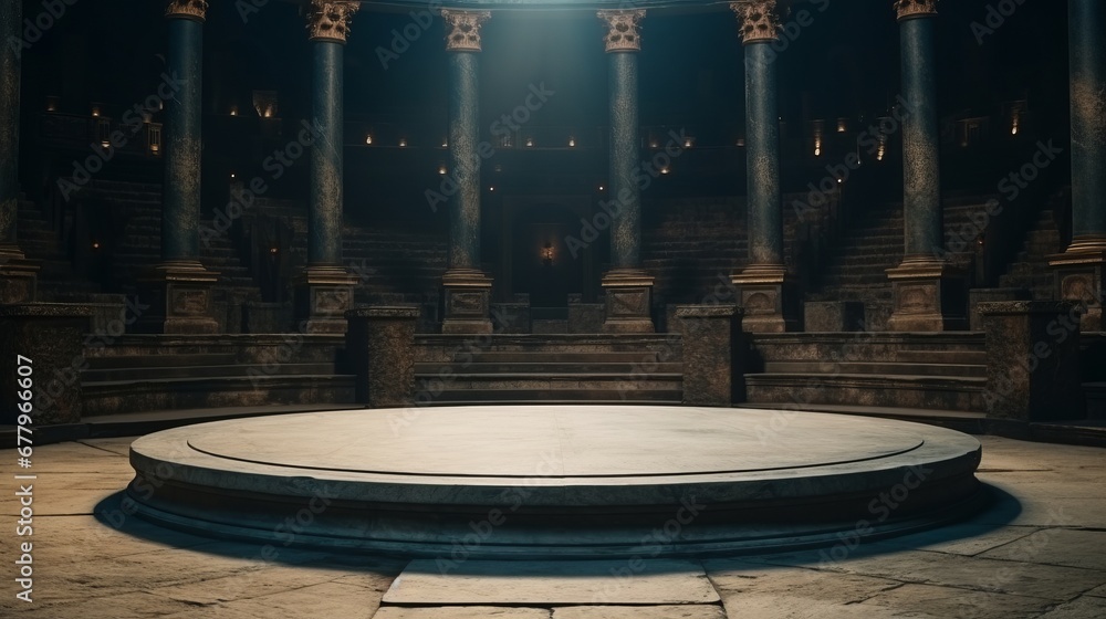 Background podium column 3d roman luxury greek white ancient display ...