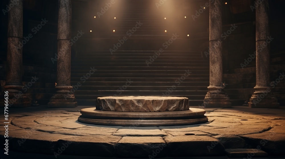 Background podium column 3d roman luxury greek white ancient display ...