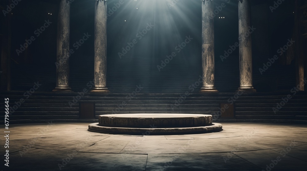 Background podium column 3d roman luxury greek white ancient display ...