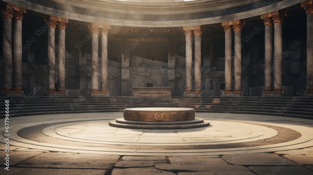 Background podium column 3d roman luxury greek white ancient display ...