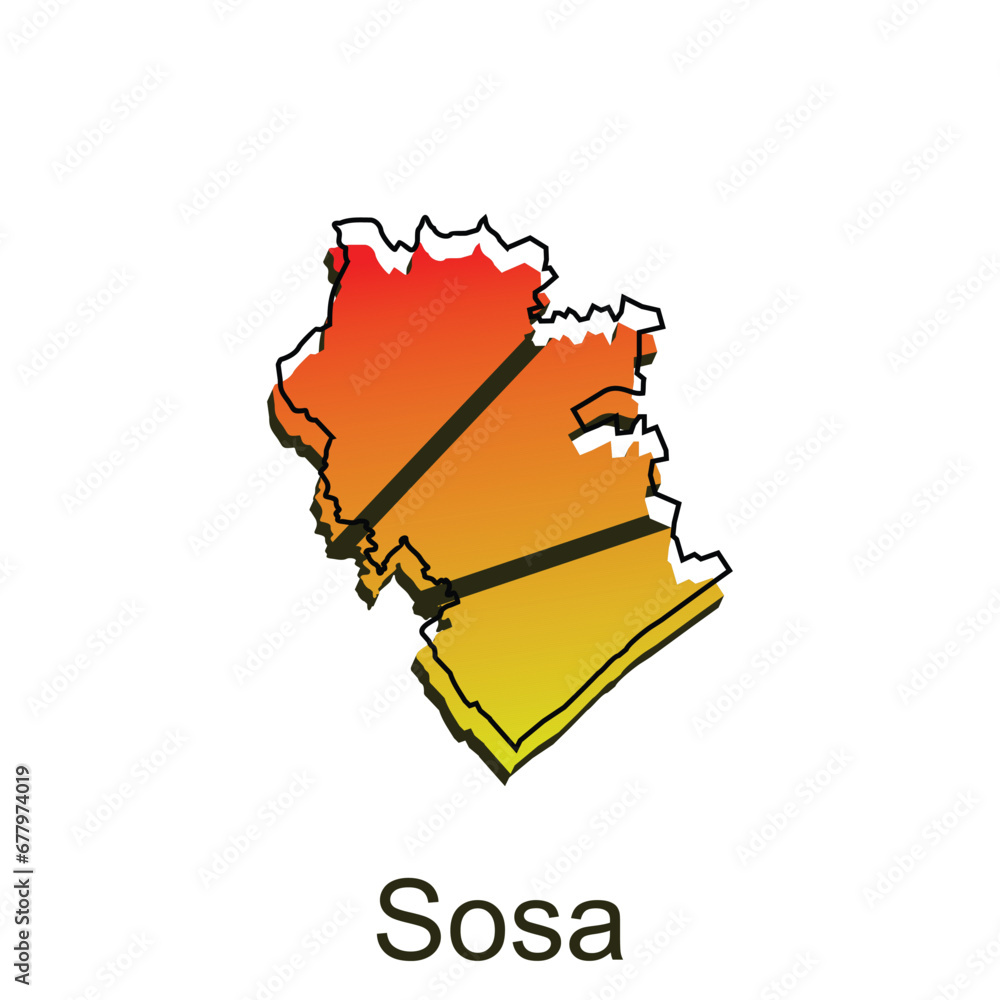 Map City of Sosa design, High detailed vector map - Japan Vector Design ...