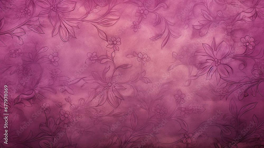 magenta background with a thin barely noticeable floral ornament ...