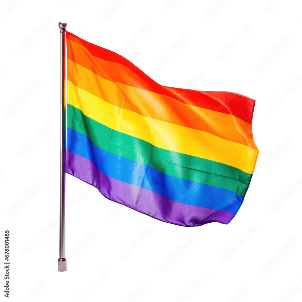 rainbow flag,pride mont isolated on transparent background,transparency ...