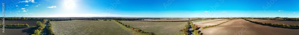 Most Beautiful High Angle Panoramic view of British Countryside ...