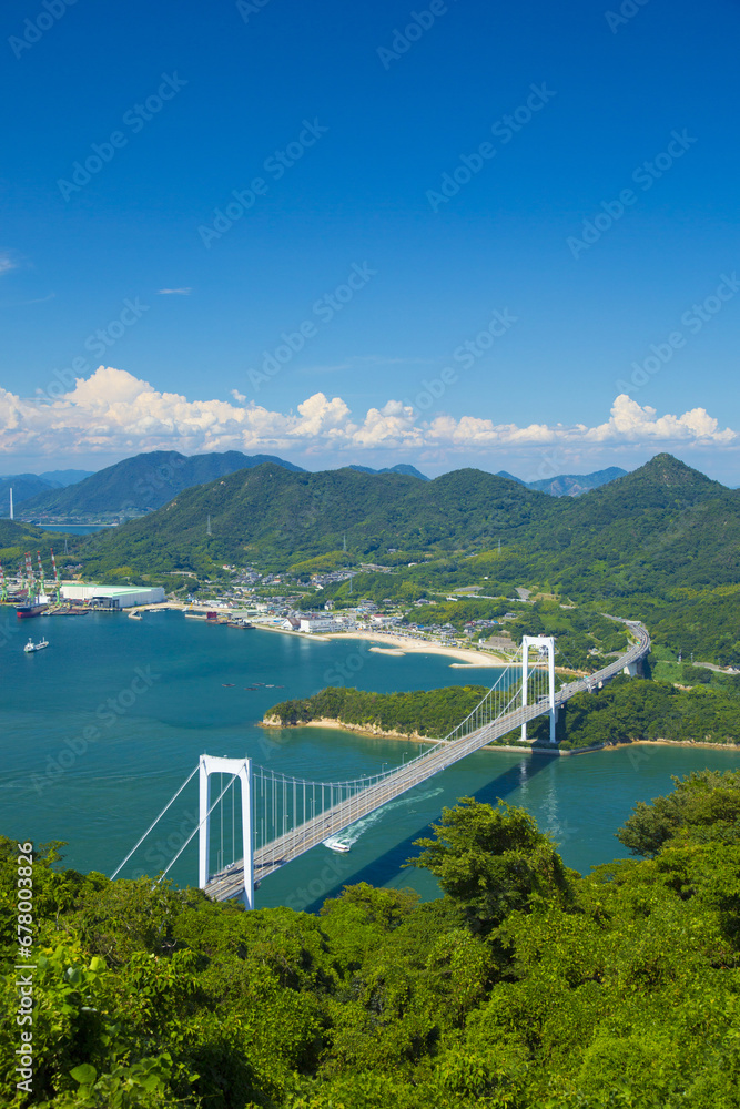 Shimanami Kaido Hakata-Oshima Bridge , Japan,Shikoku,Ehime Prefecture ...