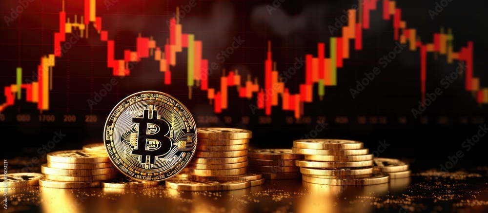 Crypto market crash during global recession depicted by a red line on ...