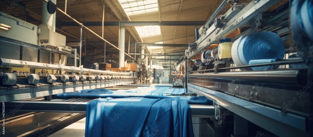 Factory process of denim manufacturing including washing dyeing and ...
