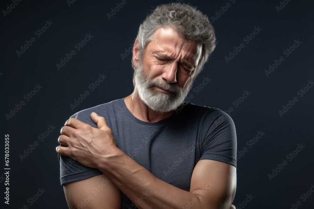 People, healthcare and problem concept - unhappy man suffering from ...