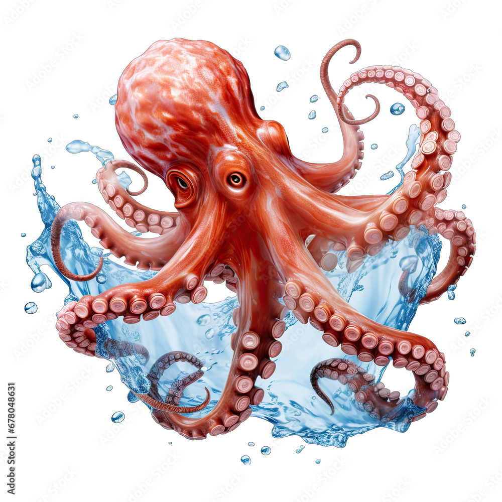 Octopus Tentacles Reaching Out Isolated on Transparent or White ...