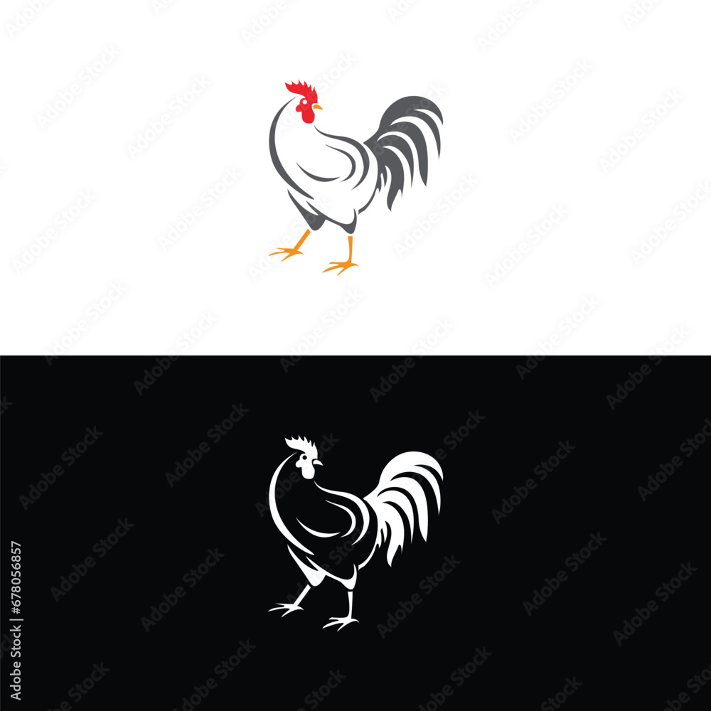 Vector of chicken design on white background. Hen. Farm Animals.chicken ...