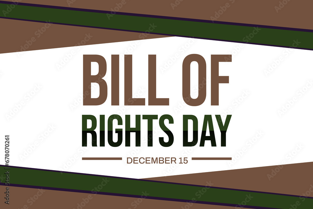 US Bill of Rights Day banner design with border design. Bill of rights ...