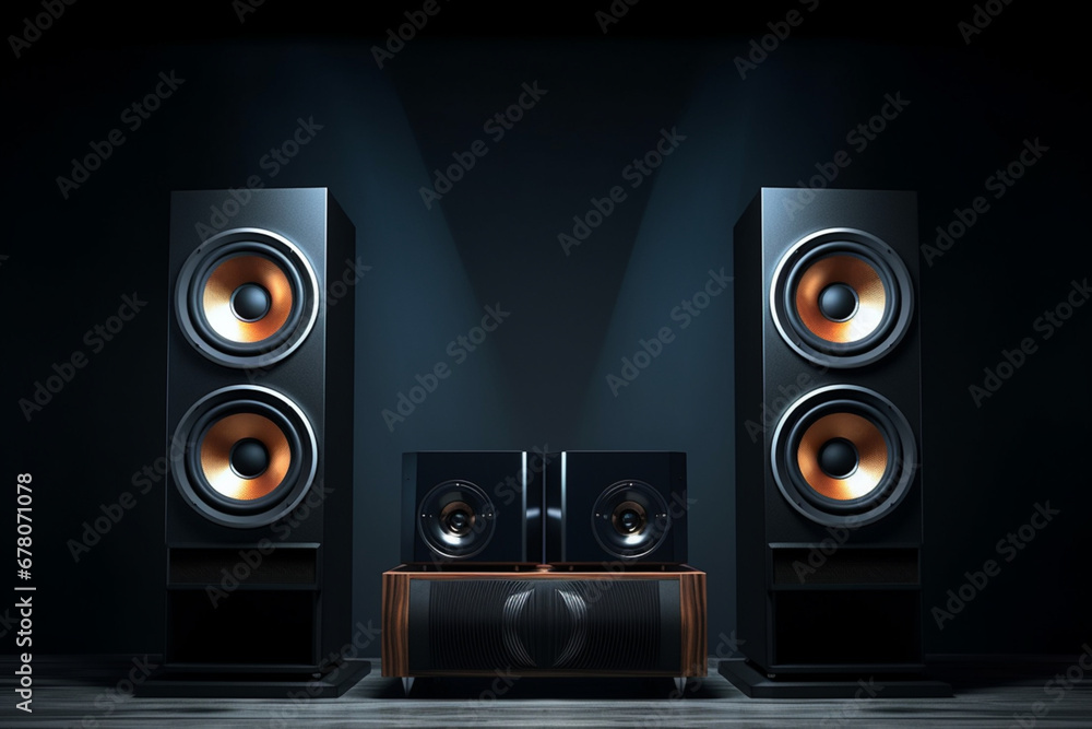 Multimedia acoustic sound speakers, Sound audio system with two ...