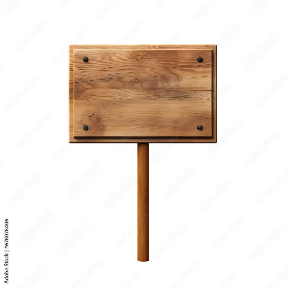Blank wooden sign post on transparent background, white background ...