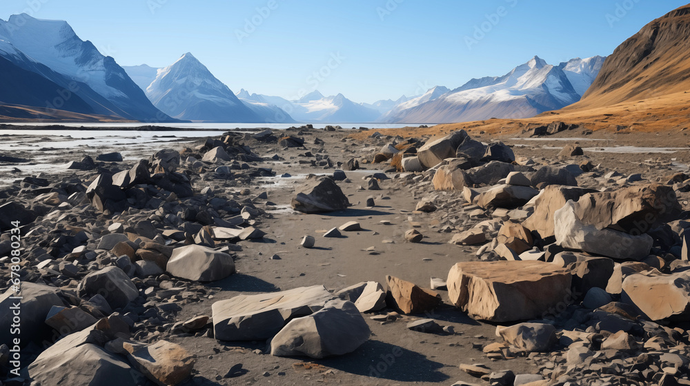 Glacial Moraine Landscape: A landscape filled with glacial moraines ...