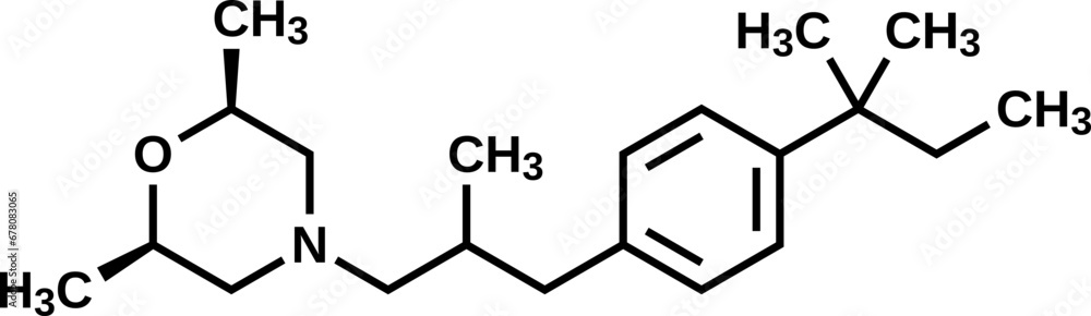 Amorolfine structural formula, vector illustration Stock Vector | Adobe ...