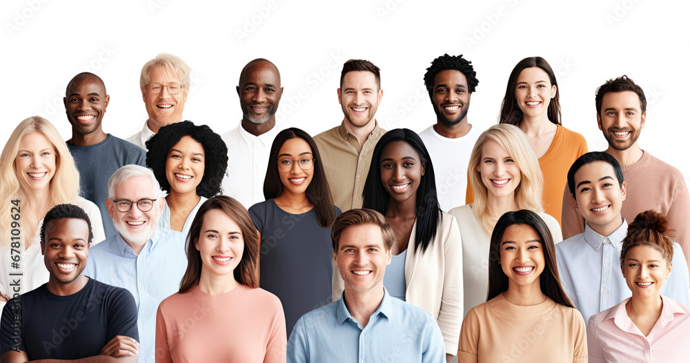 Collection of people of various races and occupations, genders, ages ...