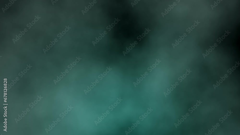 Seamless loop Animation cyan smoke, vapor, cloud on black background ...