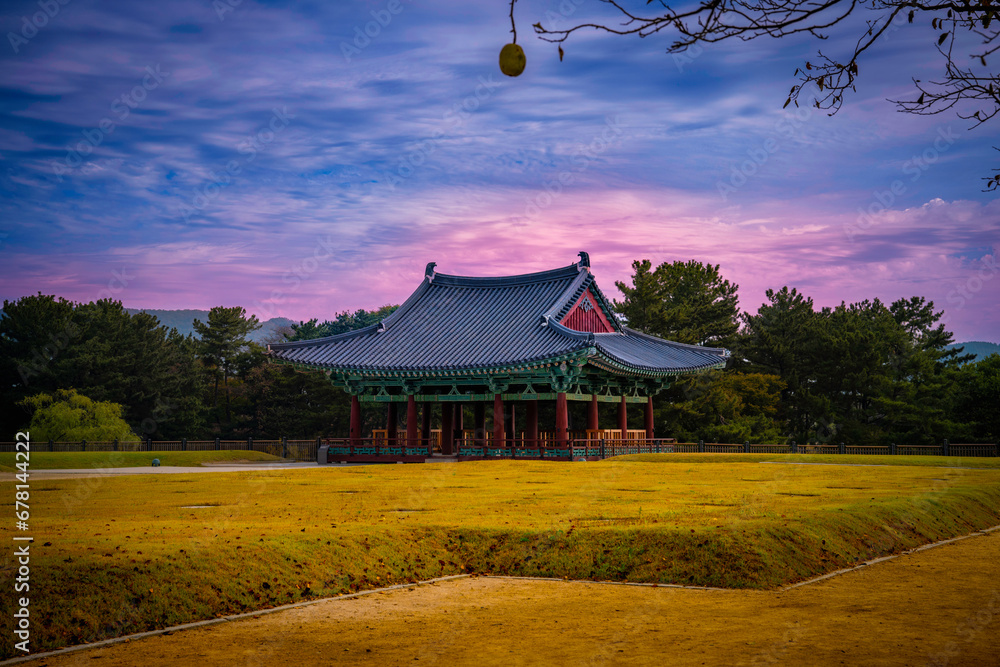 Gyeongju City Landmark Heritage Site in South Korea, of Donggung Palace ...