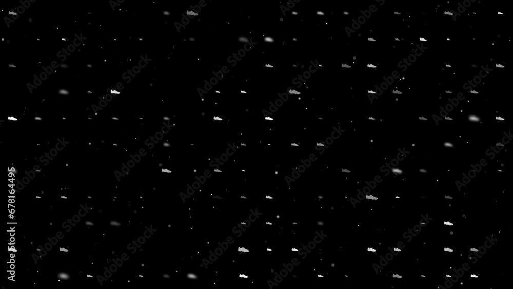 Template animation of evenly spaced football boot symbols of different ...