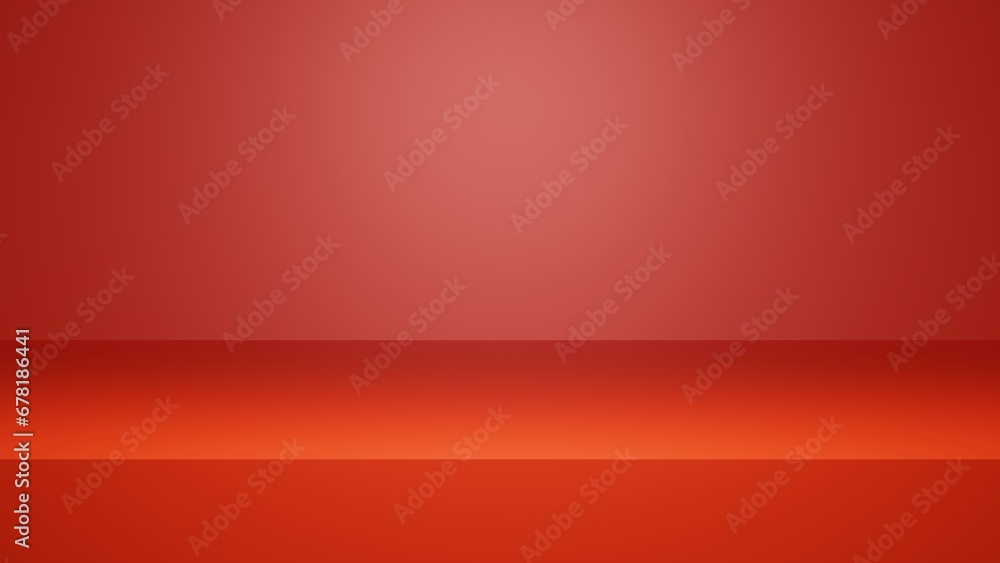 Red blank background illustration 3d render, Blank background studio ...