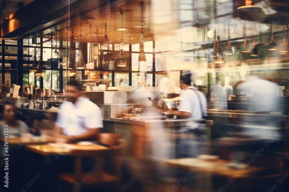 Blurred coffee shop or cafe restaurant, Blurred restaurant background ...