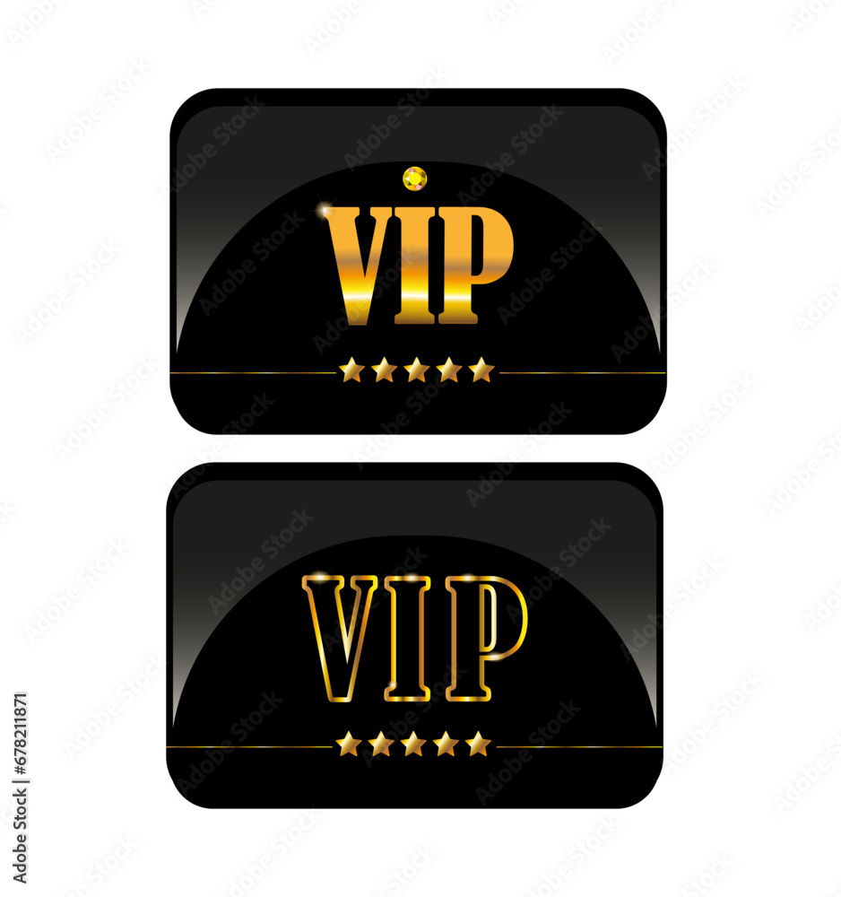 Vector vip card or stiker with black and gold background. Premium ...