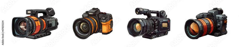 Cartoon Video Camera. Vector illustration Stock Vector | Adobe Stock