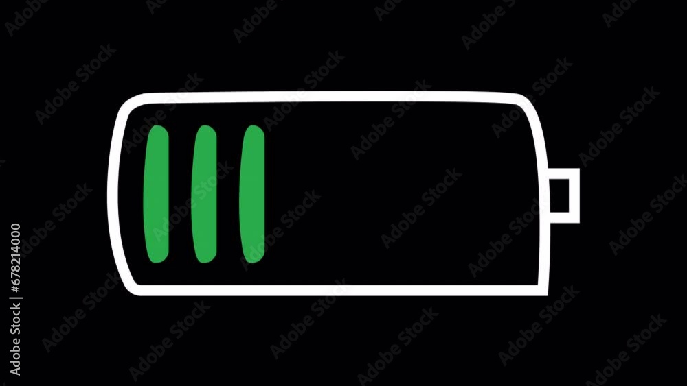 Vector Animation of Floating Battery being fully charged—animation Of ...