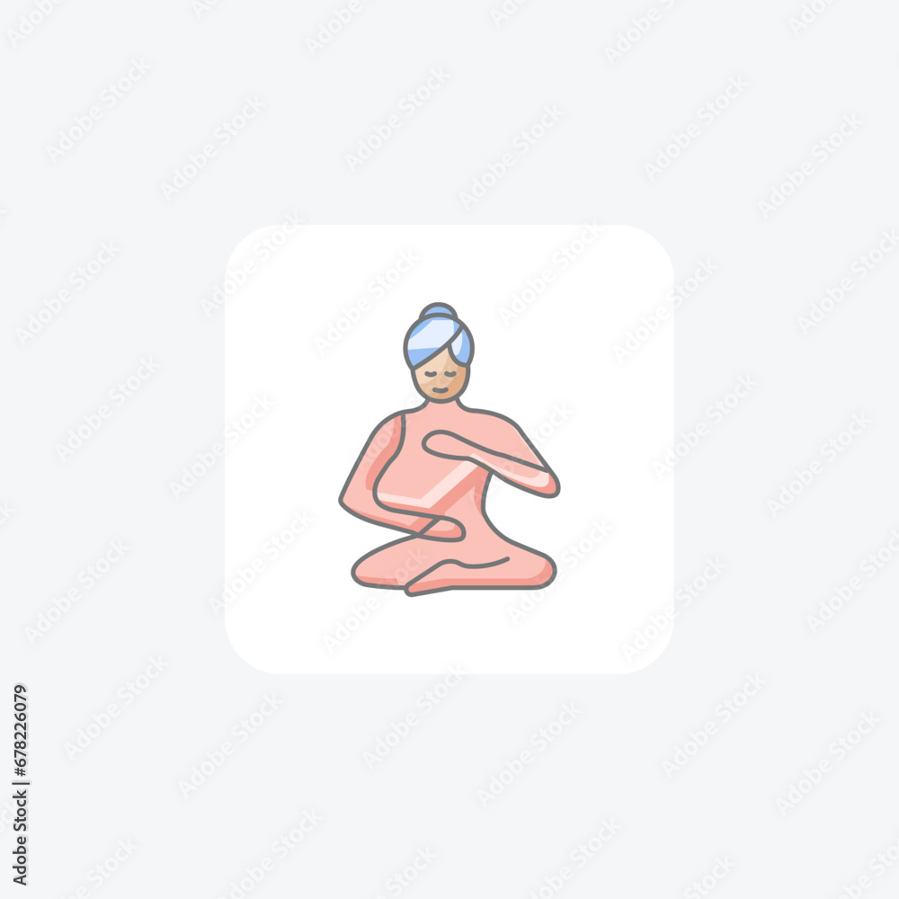 breathing exercises, icon isolated on white background vector ...