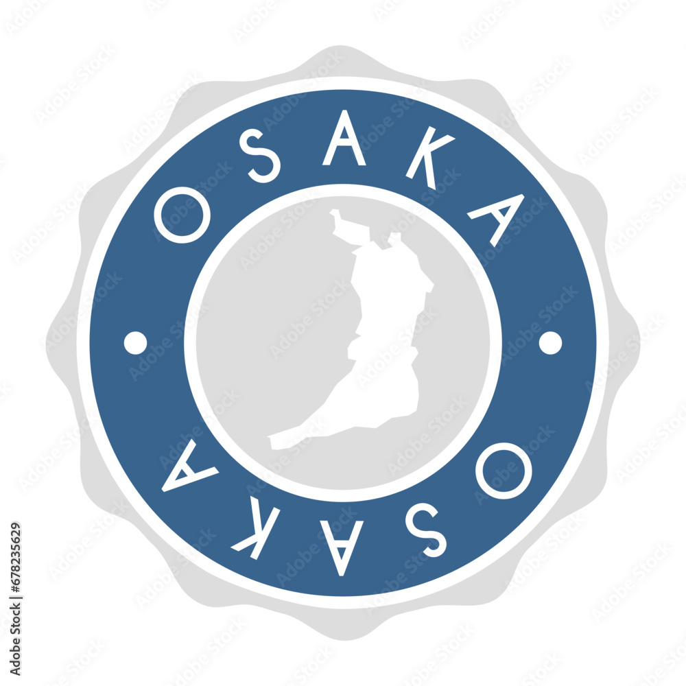 Vecteur Stock Osaka, Japan Badge Map Vector Seal Vector Sign. National ...