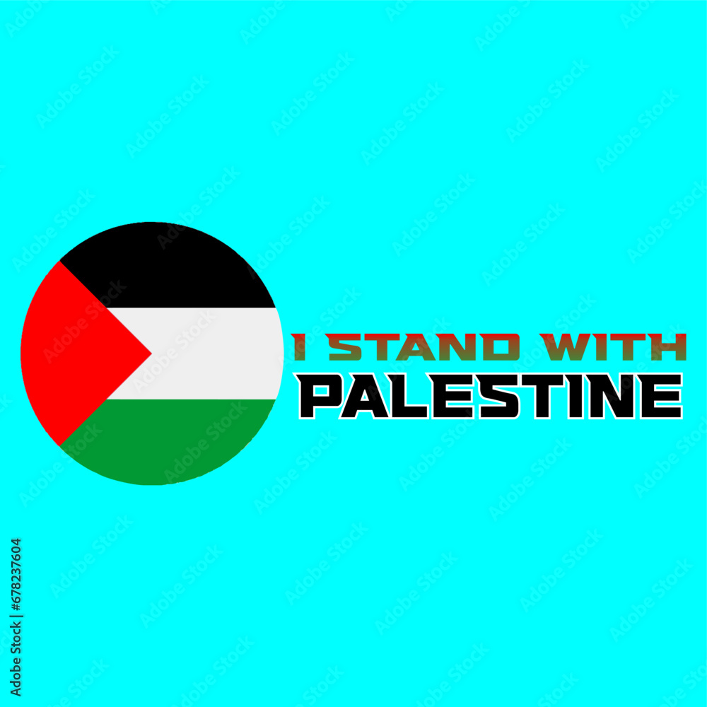 Vetor de Vector We Stand With Palestine, Copy Space Text Palestine Area ...