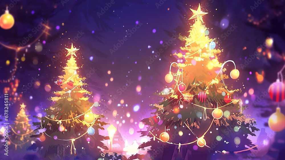 Cartoon illustration of celebration of Christmas,generated with AI ...