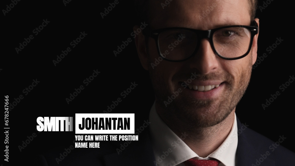 Name, Surname and Position Adjustable Animated Lower Third Stock ...