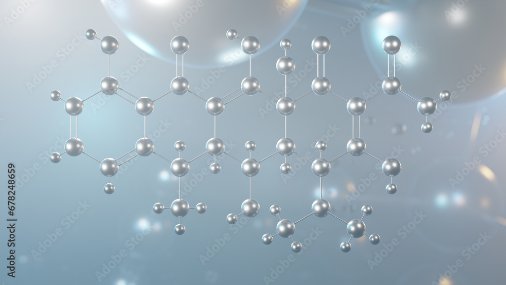 doxycycline molecular structure, 3d model molecule, broad-spectrum ...