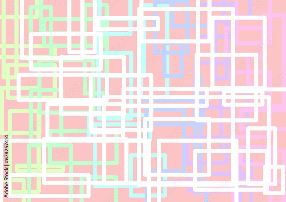 Pink background with gradient overlapping squares. It feels like you're ...