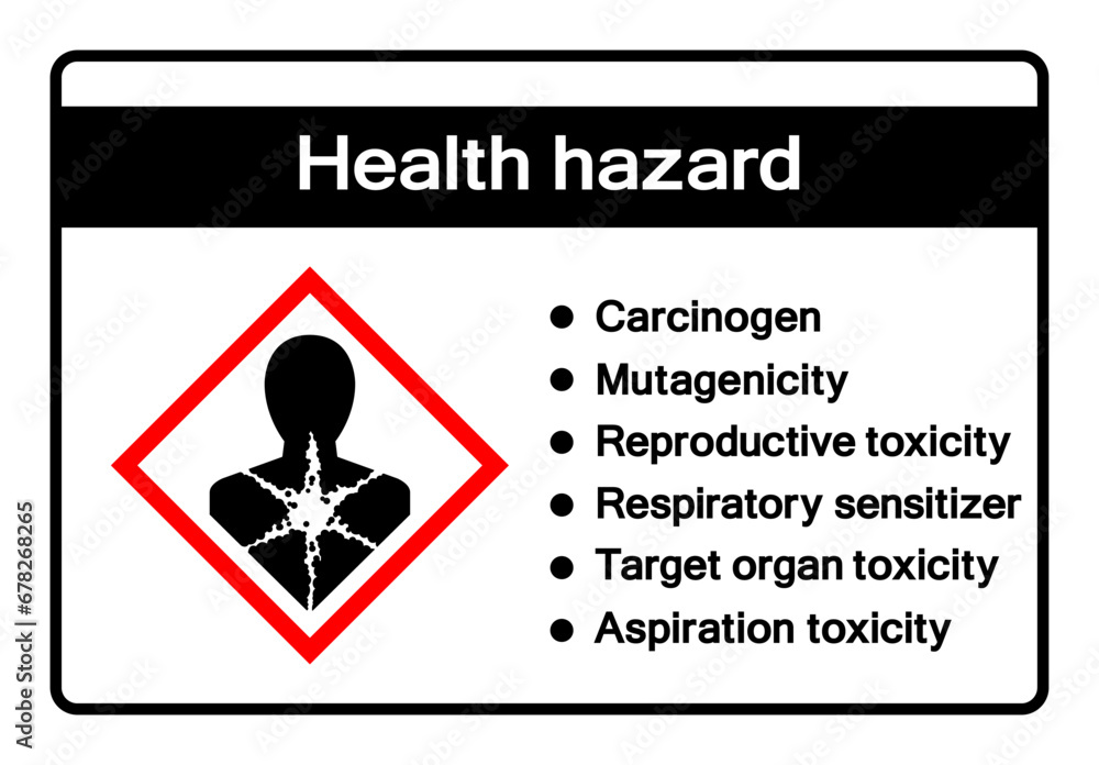 Photo & Art Print Health Hazard Symbol Sign ,Vector Illustration ...